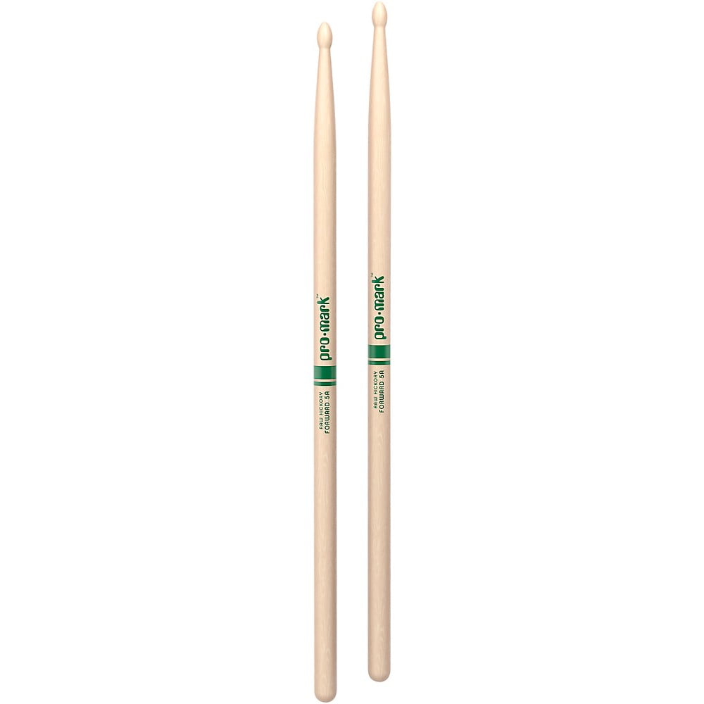 ProMark - TXR5AW - Classic Forward 5A Raw Hickory Drumstick, Oval Wood ...