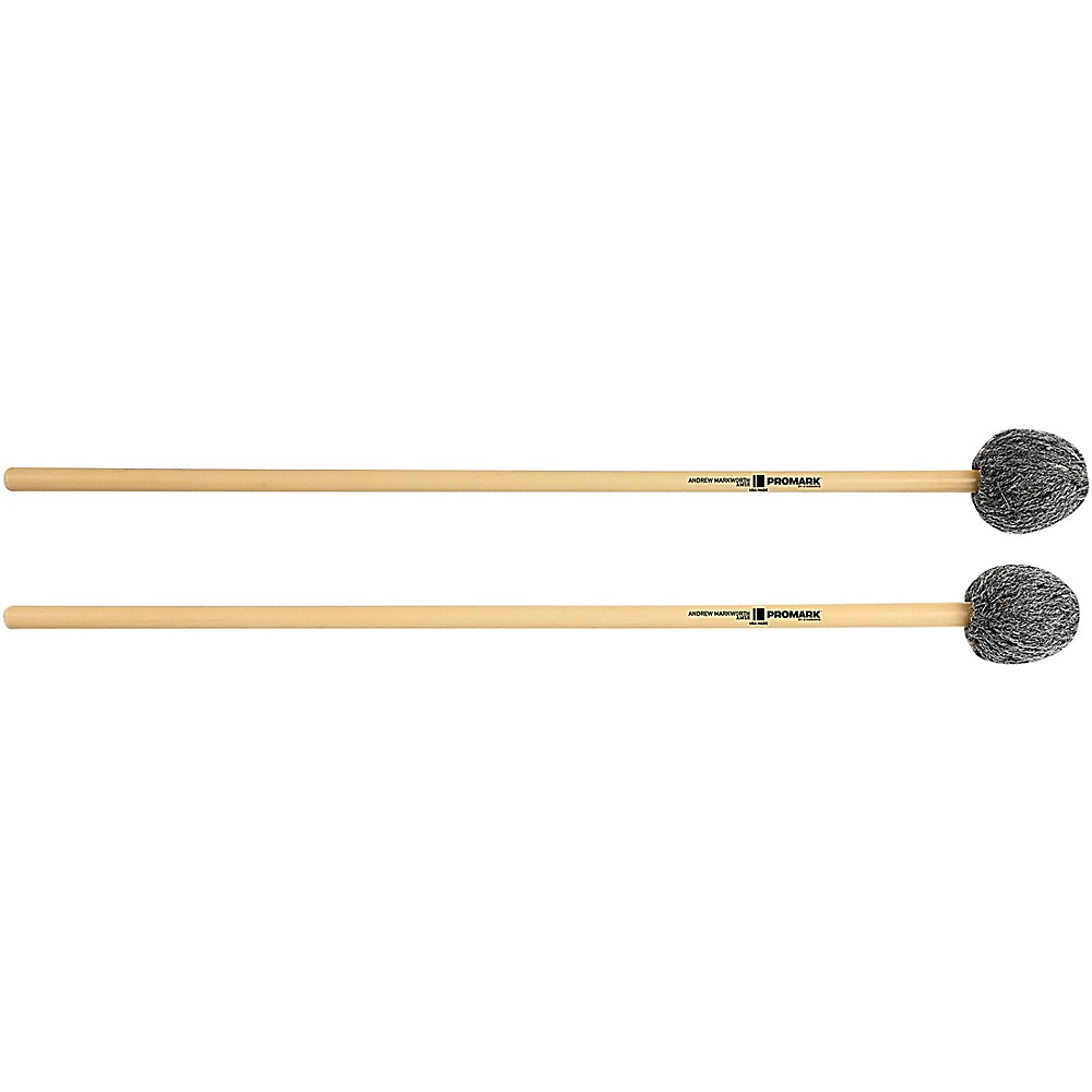 Promark Andrew Markworth Rattan Handle Vibraphone Mallets Soft Grey ...