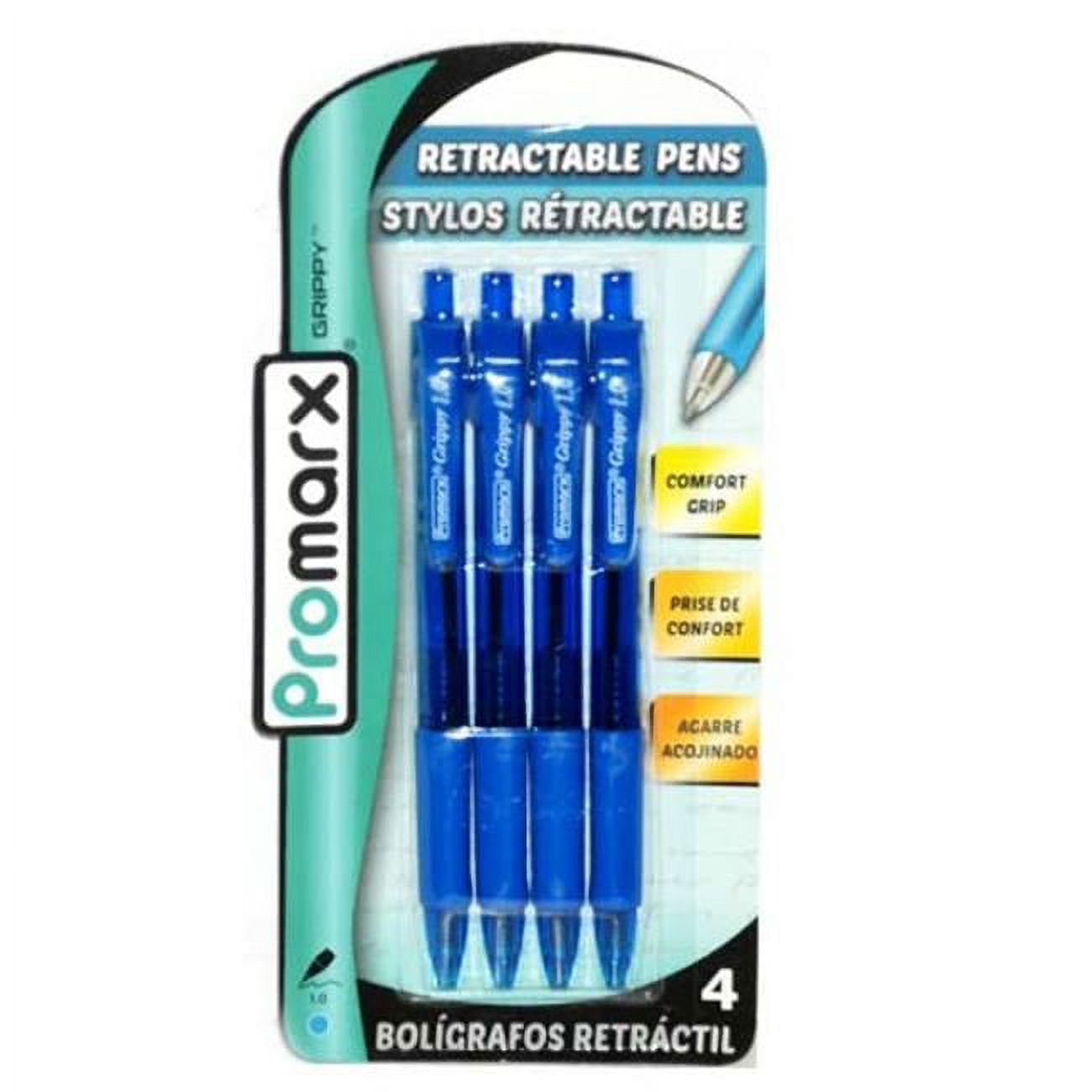 Promarx 2324242 Grippy Retractable Pens - 4 Count - Case of 48 ...