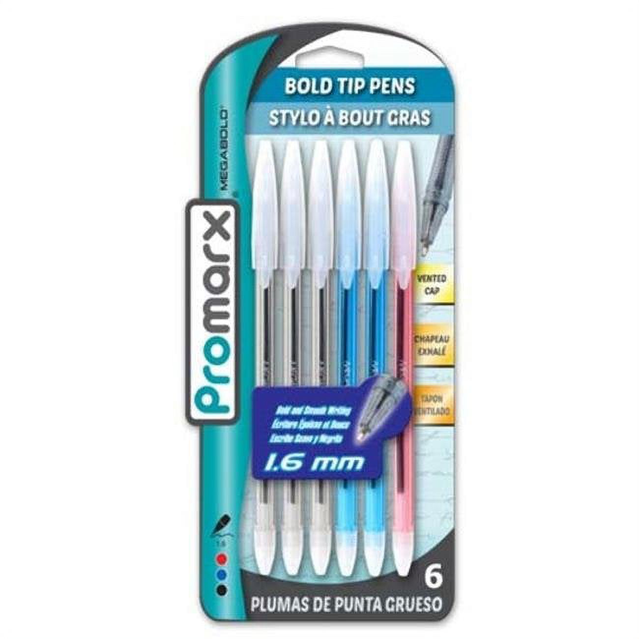 Promarx 2329582 Bold Tip Pens, Assorted Color Ink Colors - Case of 48 ...
