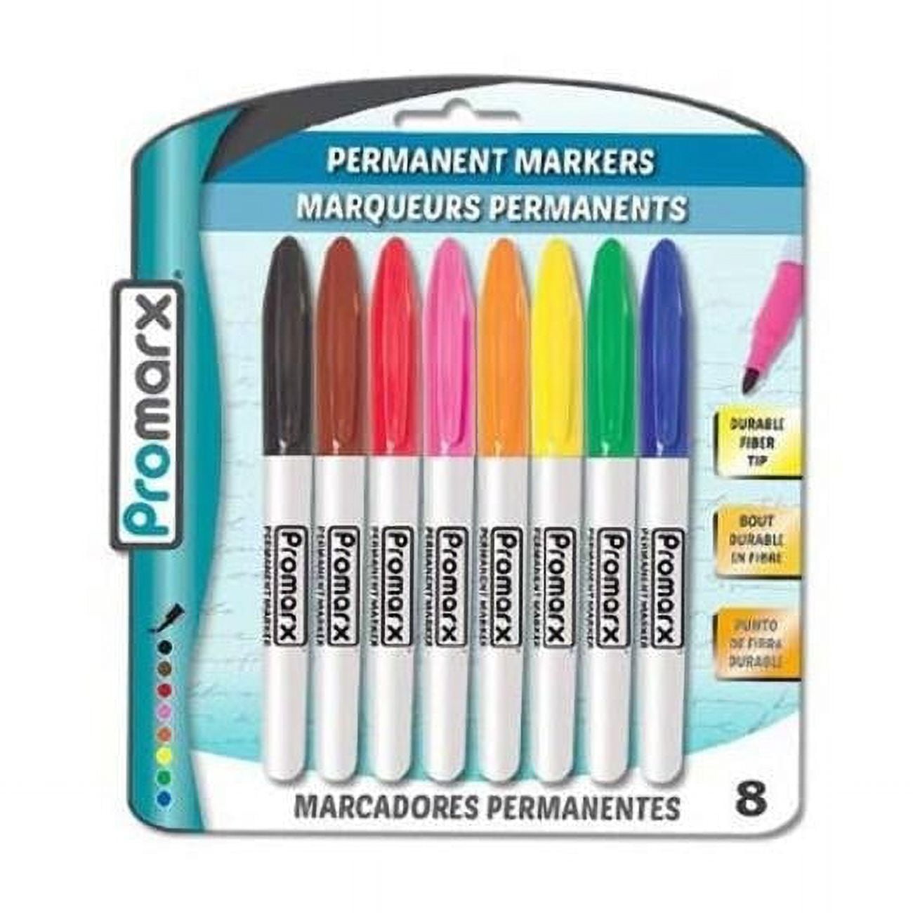 Promarx 2329910 8 Count Permanent Markers, Assorted Color - Case of 48 ...