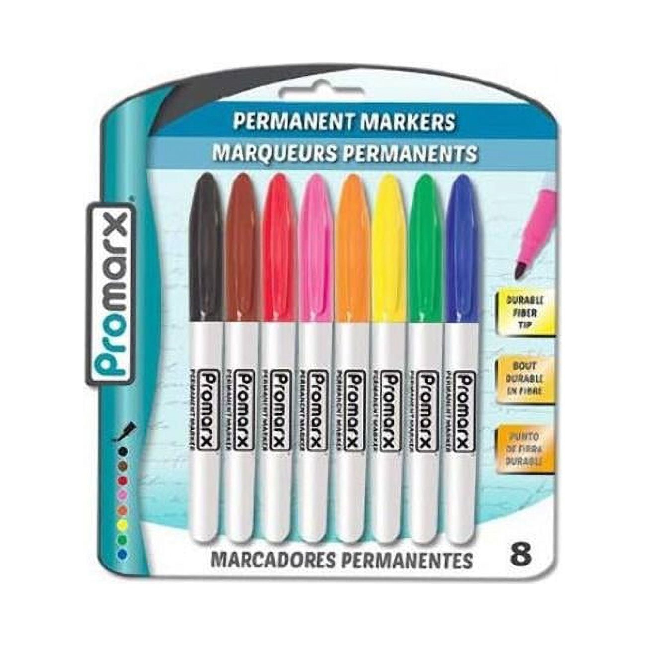 Promarx 2329910 8 Count Permanent Markers, Assorted Color - Case of 48 ...