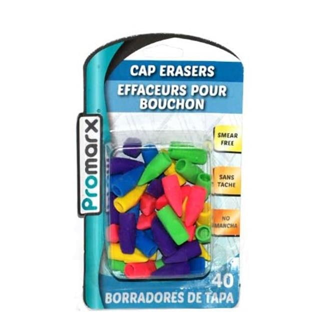 Promarx Eraser Caps Assorted Color - 40 Count - Case of 48 - Walmart.com
