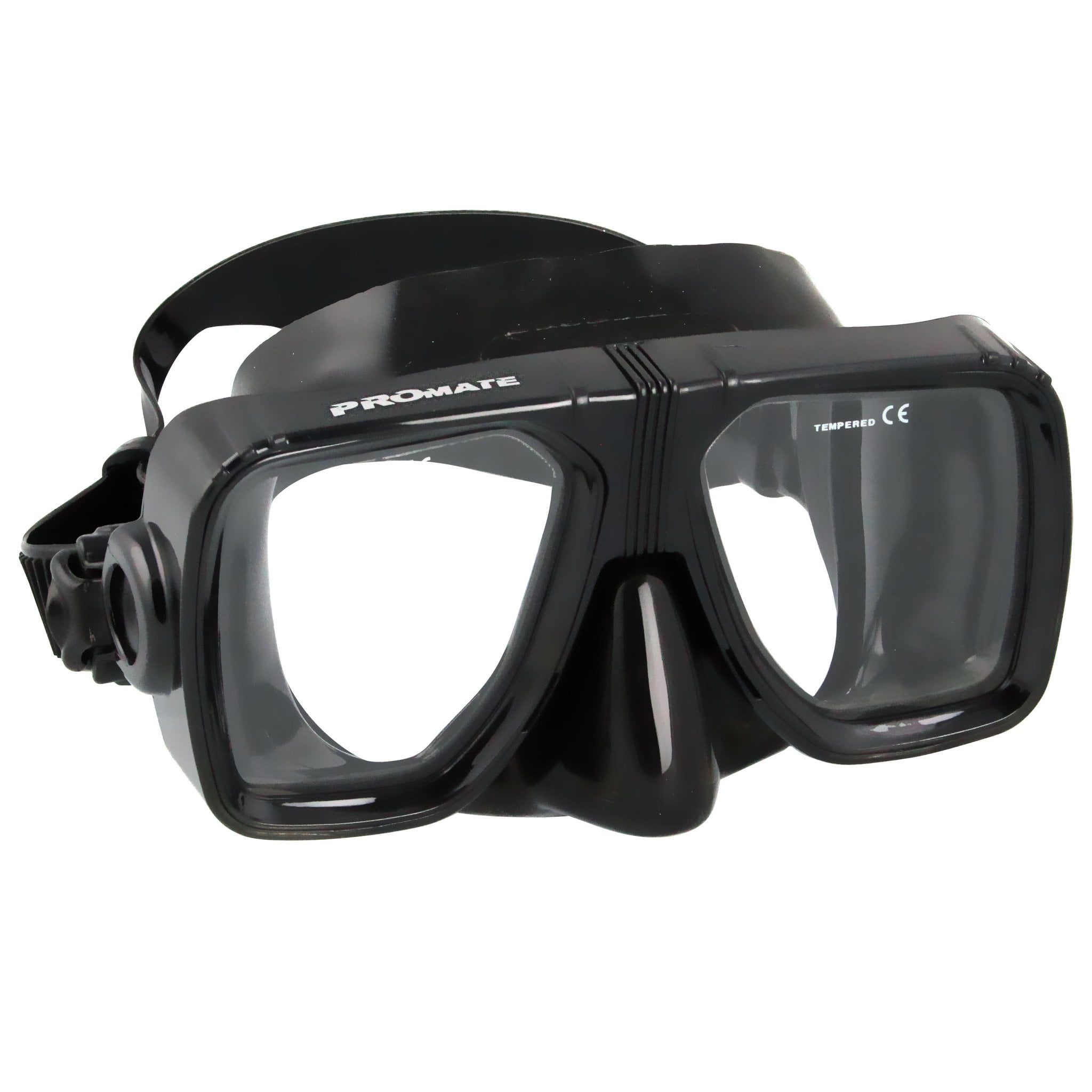 Promate Scope Scuba Dive Mask| AllBlack| Nearsighted Farsighted ...