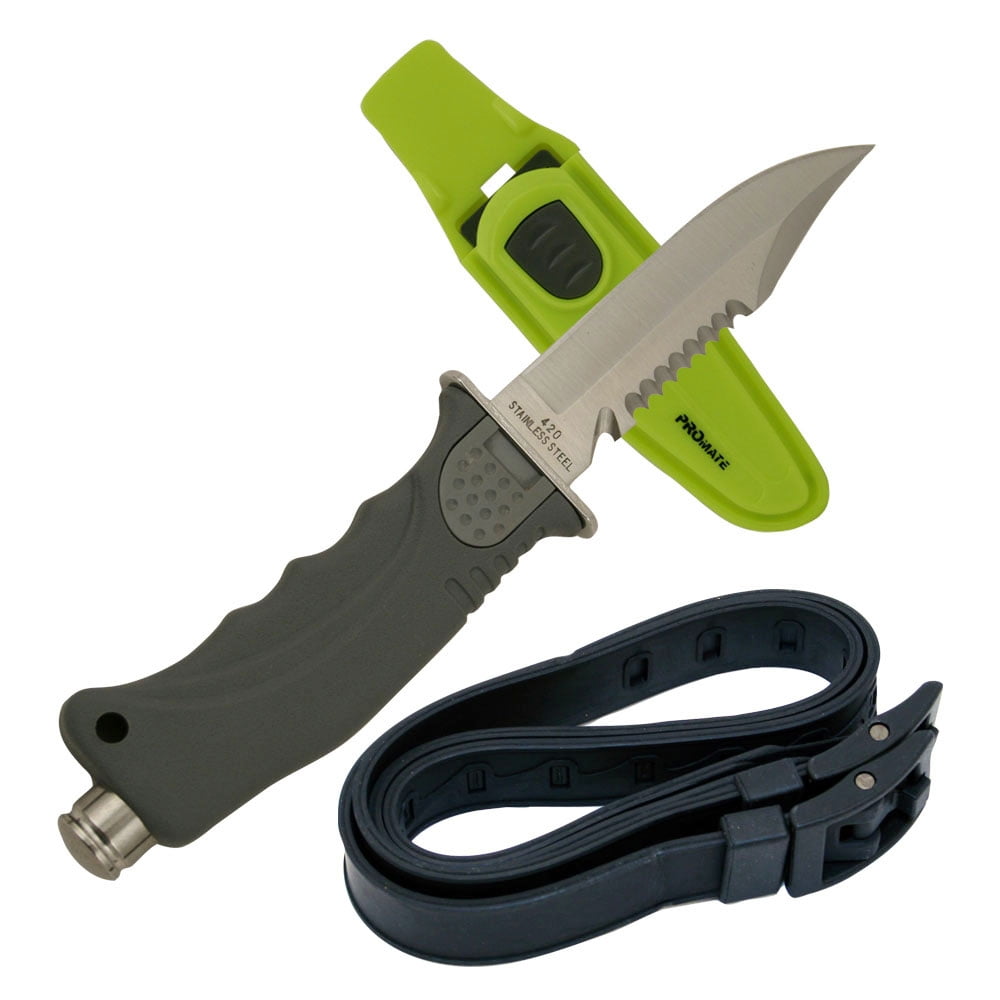 Promate Sharp Tip Scuba Diving Knife (4 3/8" Blade) - KF503-Yellow ...