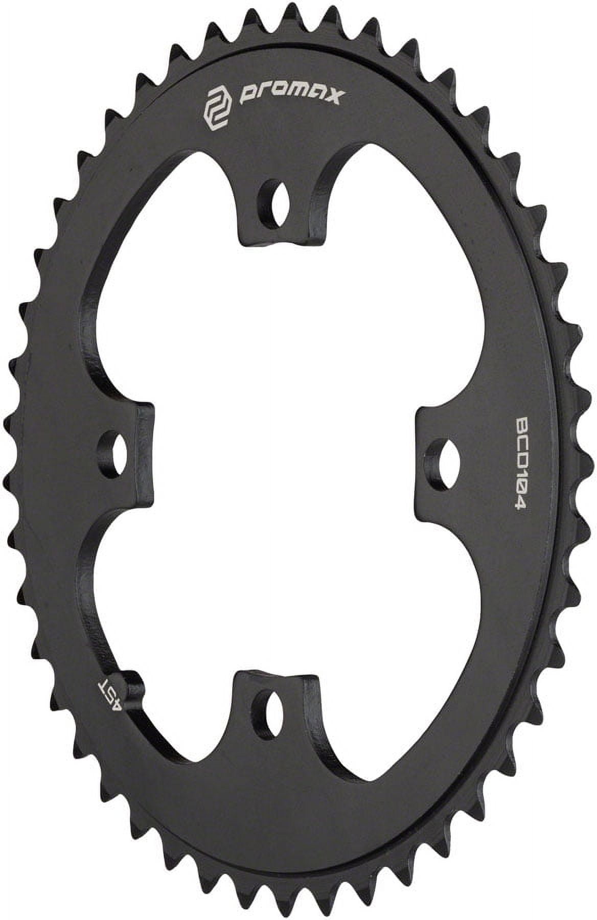 Promax 4-Bolt Chainring - 45t, 104 BCD, Black - Walmart.com