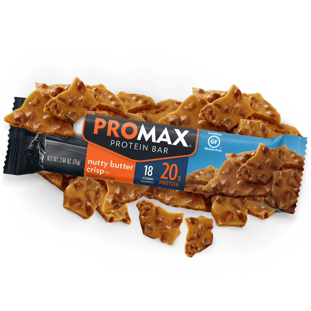 Promax Protein Bar, Nutty Butter Crisp, 20g Protein, 12 Ct - Walmart.com