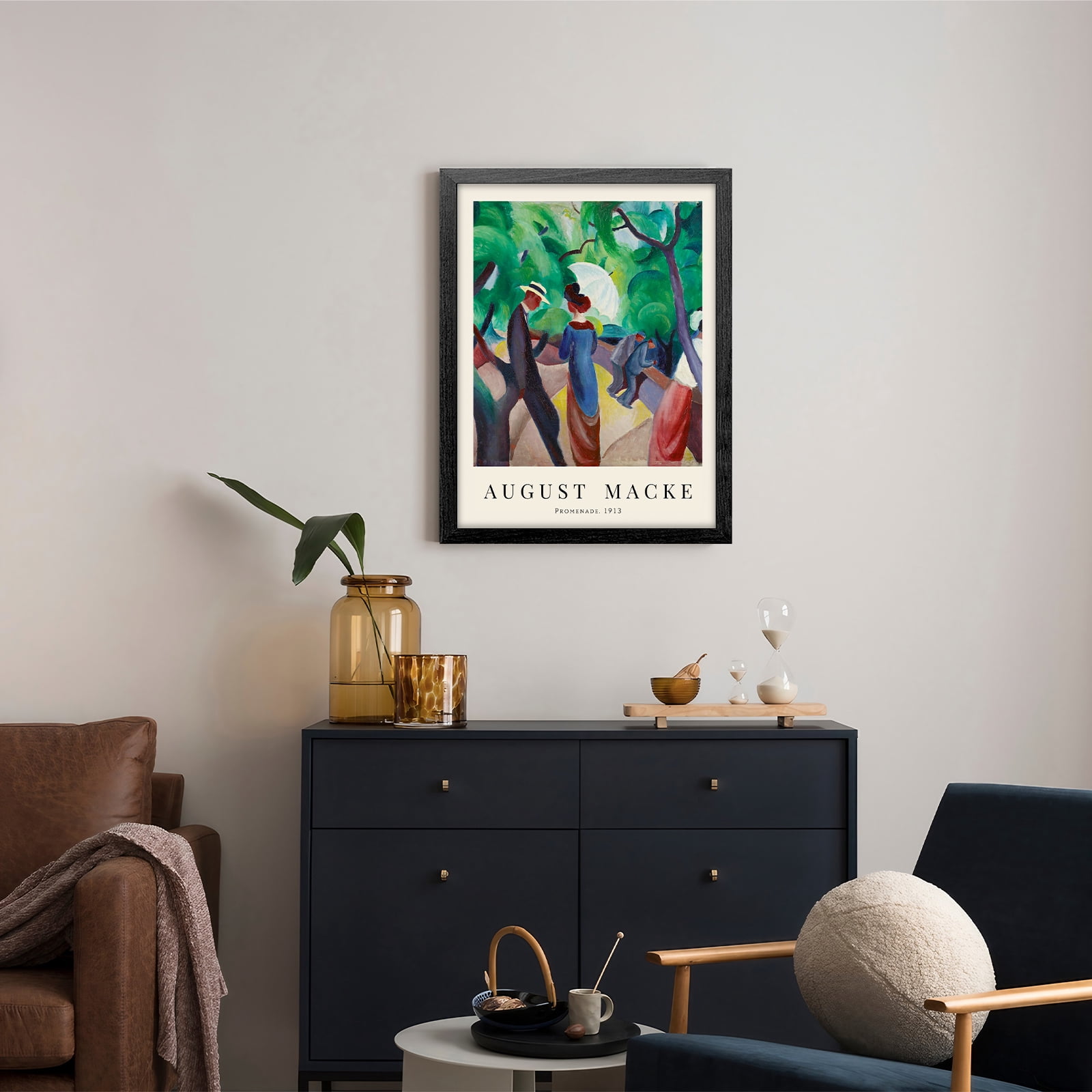 Promenade by August Macke 1913, Framed Wall Art, Canvas Prints Poster ...