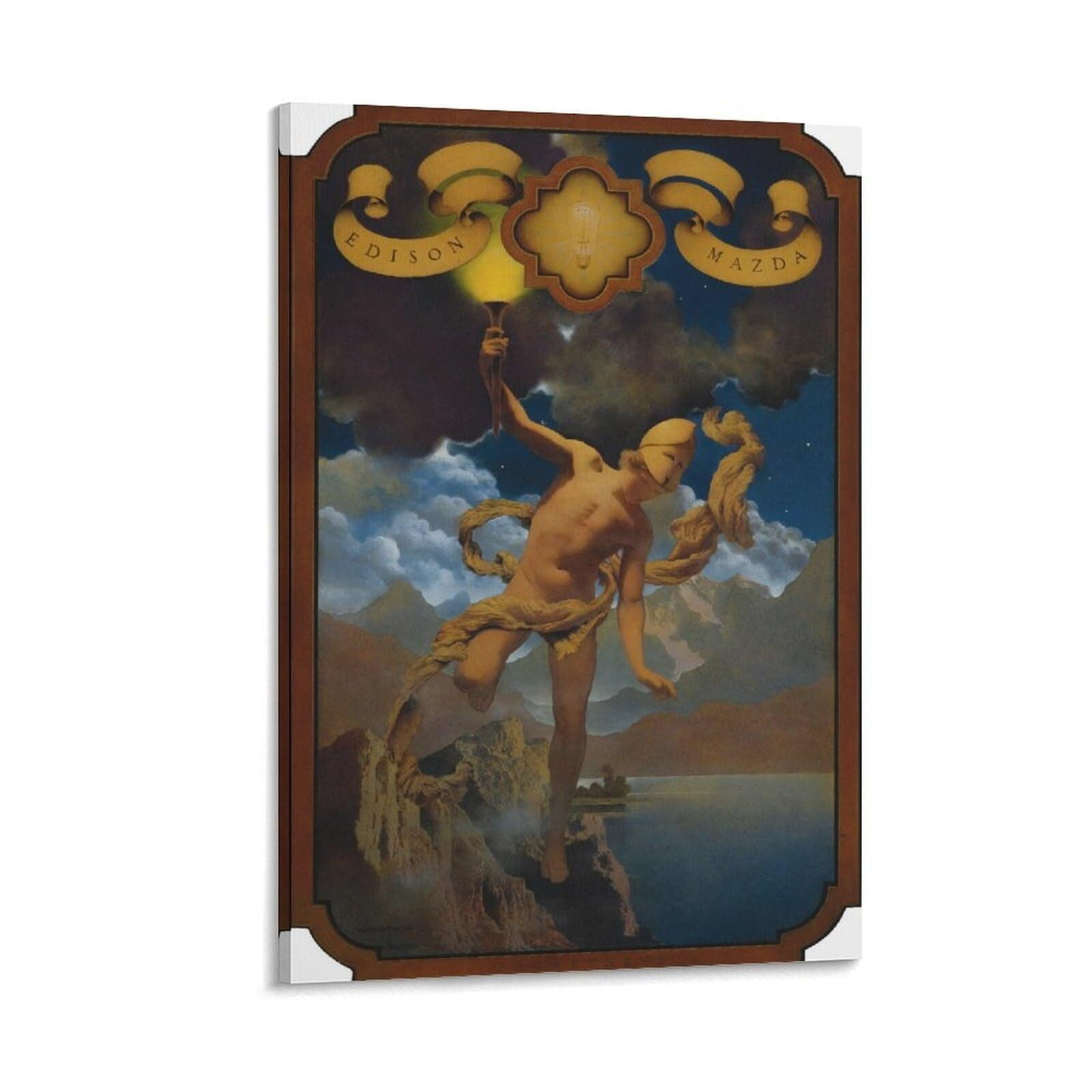 Prometheus by Maxfield Parrish Canvas Art Poster And Wall Art Picture ...
