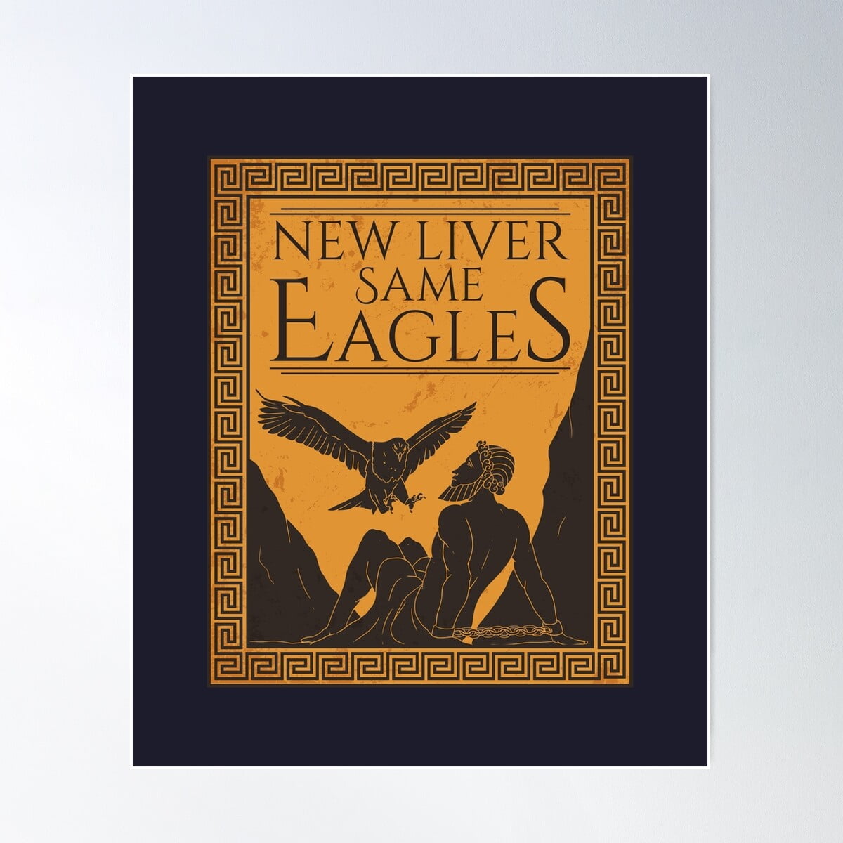 Prometheus Myth New Liver Same Eagles - Greek Mythology Poster Wall Art ...