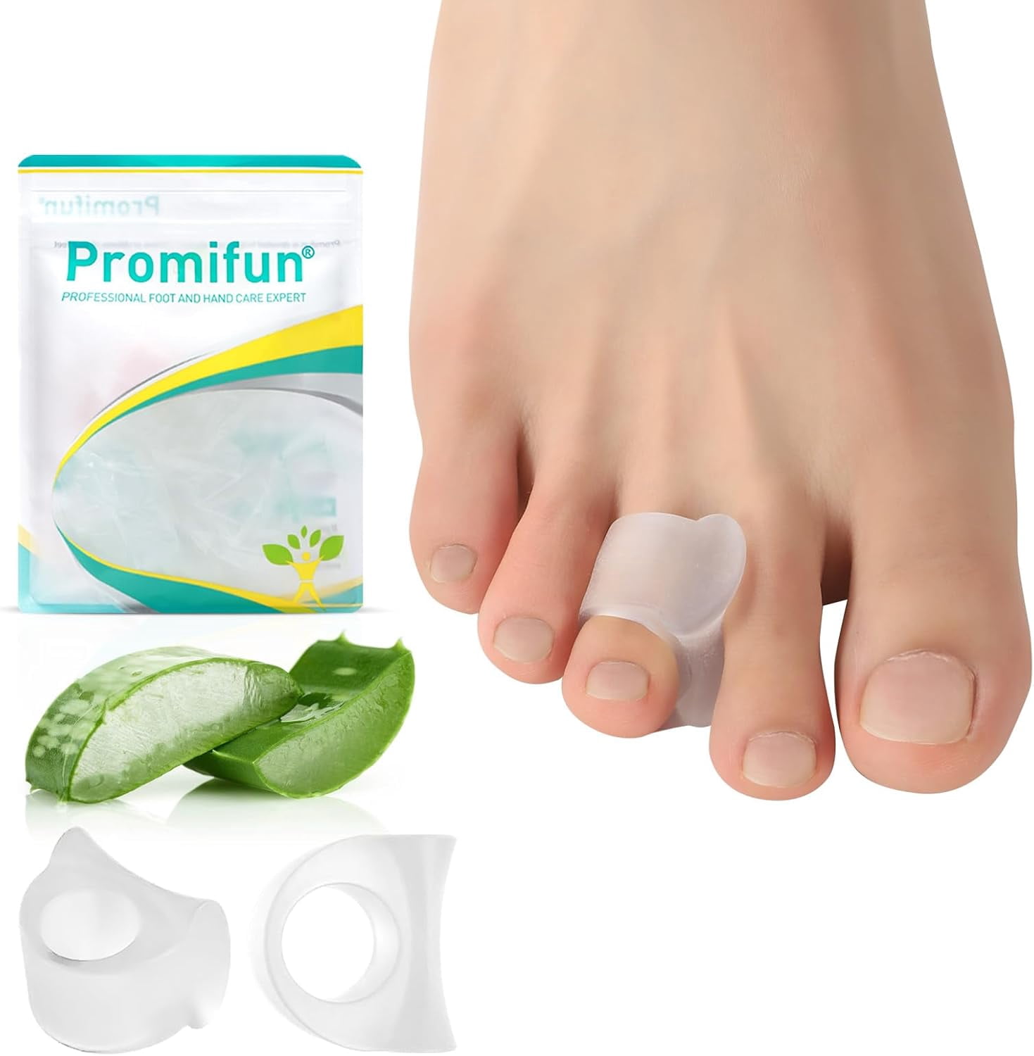 Promifun Gel Toe Separators Gel Toe Corrector Toe Spacer Bunions ...