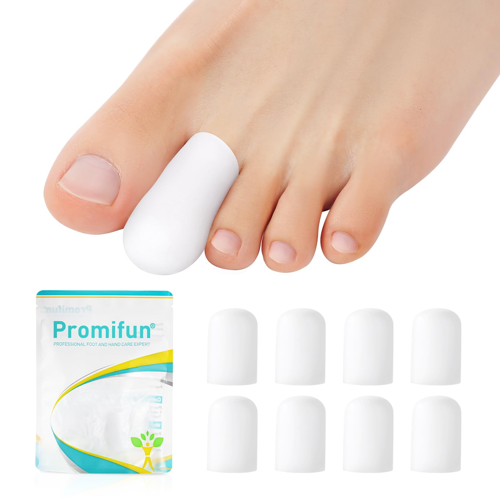 Promifun Silicone Toe Protectors,4 Pairs Soft Gel Toe Protectors for ...