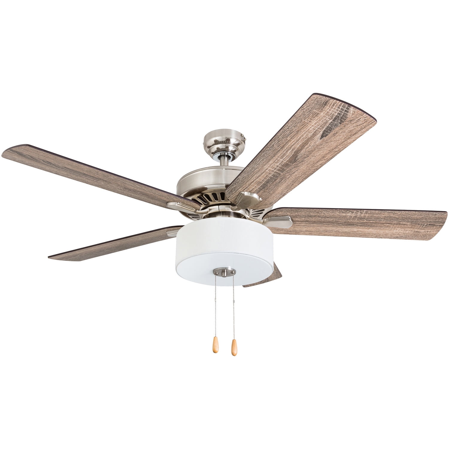 Free Shipping! Prominence Home 52” Brushed Nickel Farmhouse Ceiling Fan ...