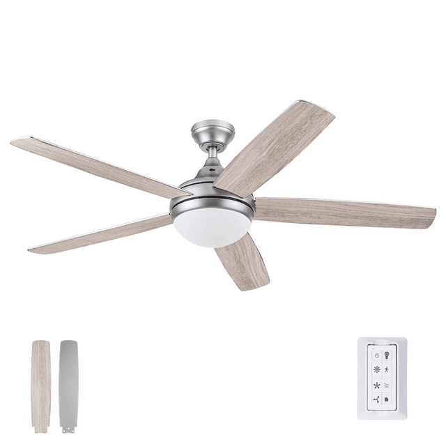 Prominence Home 52" Ashby Pewter Remote Control Ceiling Fan, 5 Blades ...