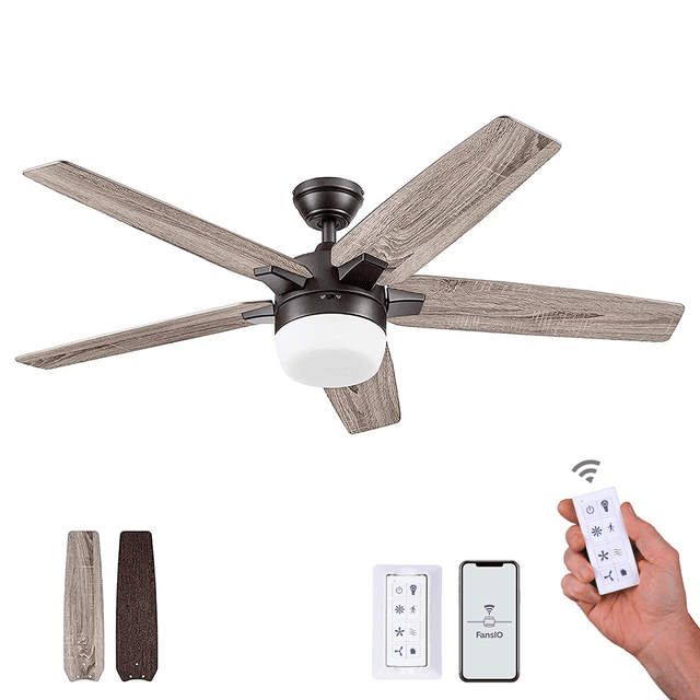 Prominence Home 52" Dorsey Bronze Smart Ceiling Fan with Light and ...