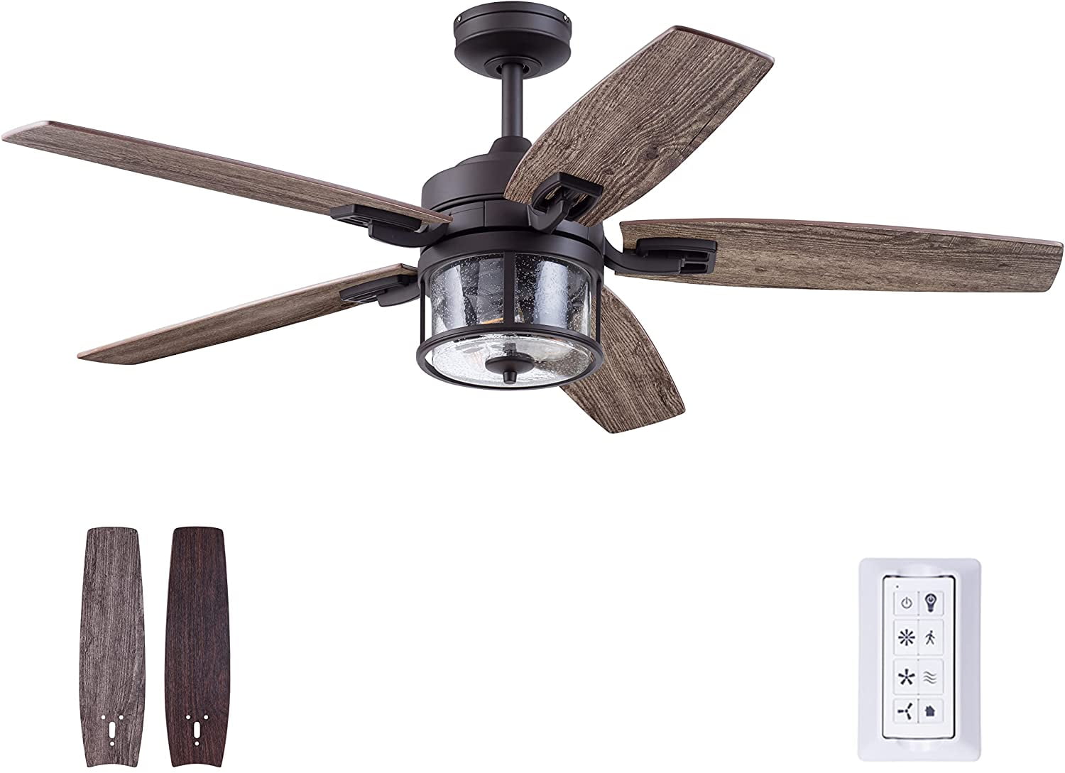 Prominence Home 52 Idris Craftsman Style Outdoor Ceiling Fan with ...