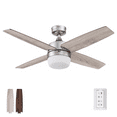 Prominence Home Atlas 44" Pewter Ceiling Fan with Light, Remote Control ...