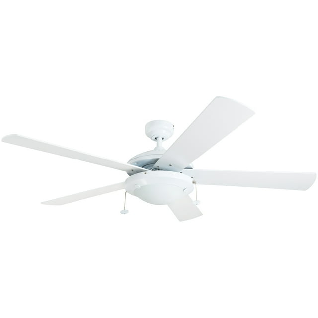Prominence Home Bolivar 52" White Ceiling Fan with 5 Blades, Integrated ...