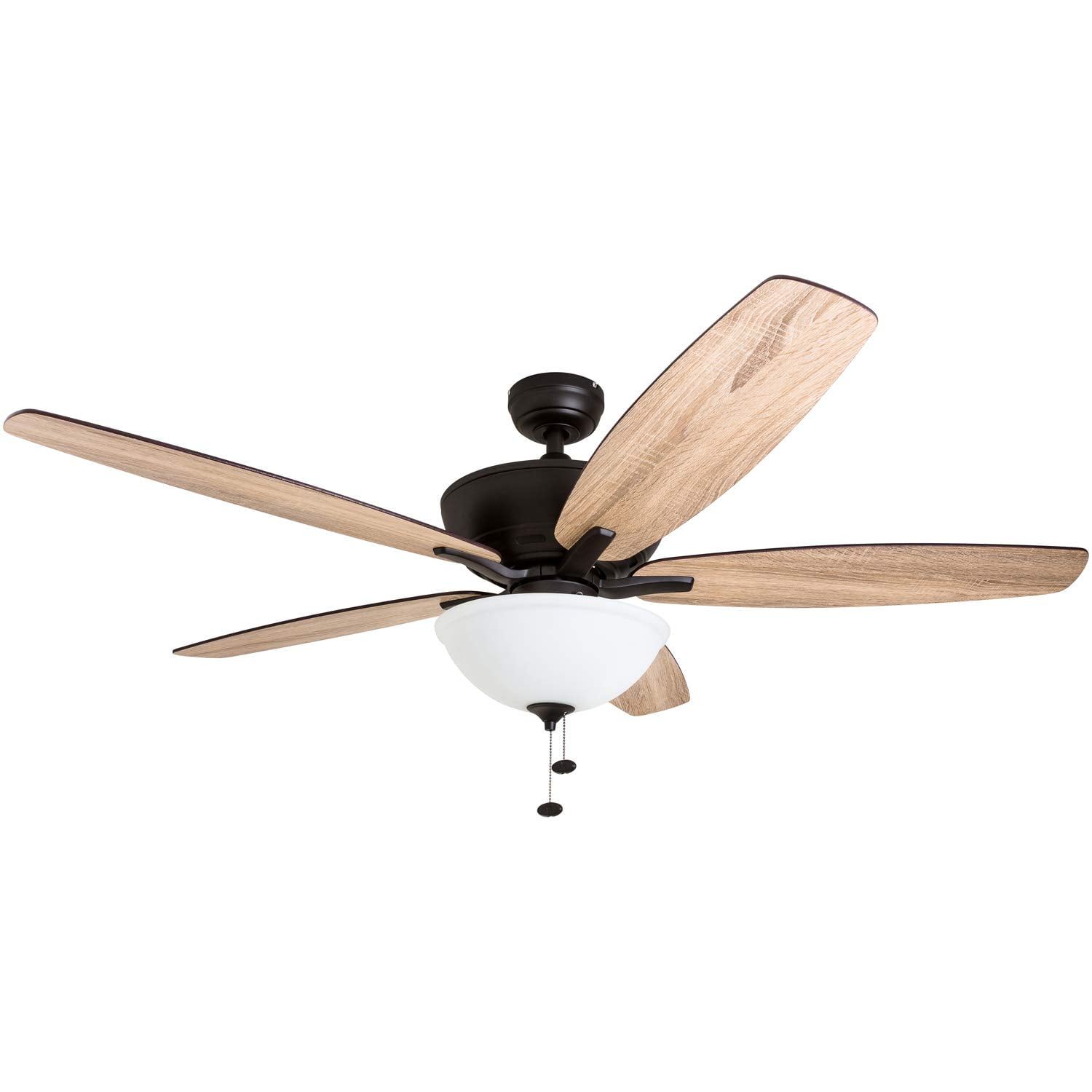 "Prominence Home Denon 60"" Indoor Bronze Ceiling Fan: 5 Blades, Bowl ...
