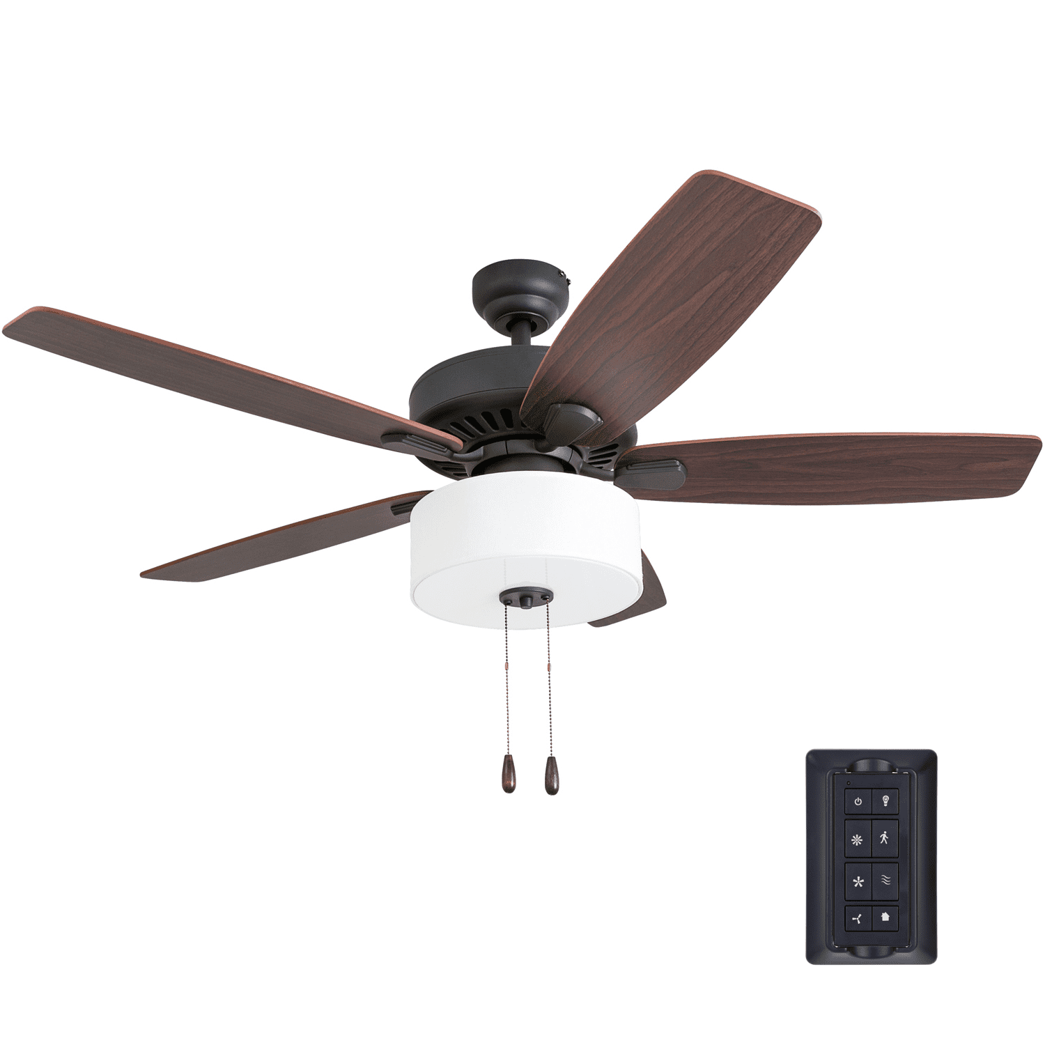 Prominence Home Greybrook 52" Bronze Ceiling Fan with 5 Blades, Linen ...