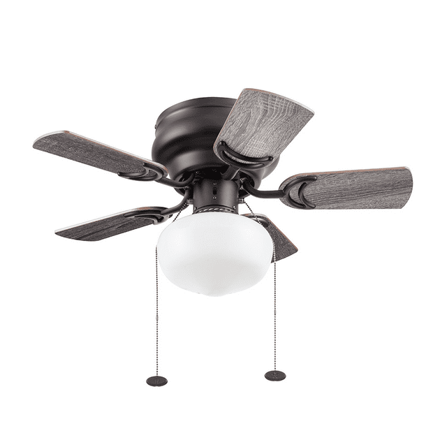 Prominence Home Hero 28" Bronze Flushmount Ceiling Fan with Light, 5 ...