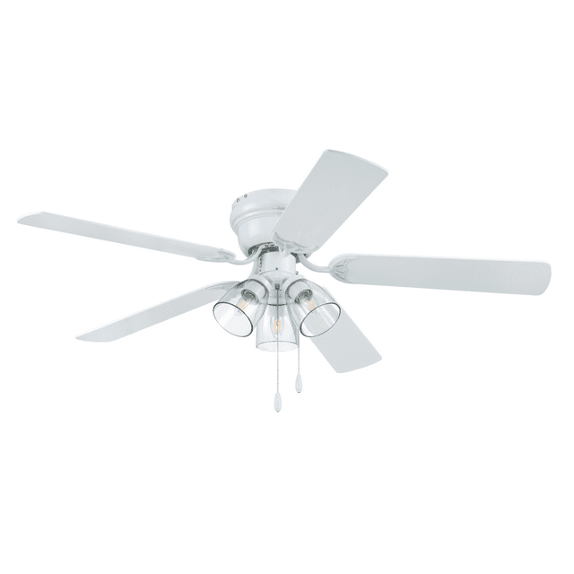 Prominence Home Renton 52'' White Flushmount Reversible Ceiling Fan ...
