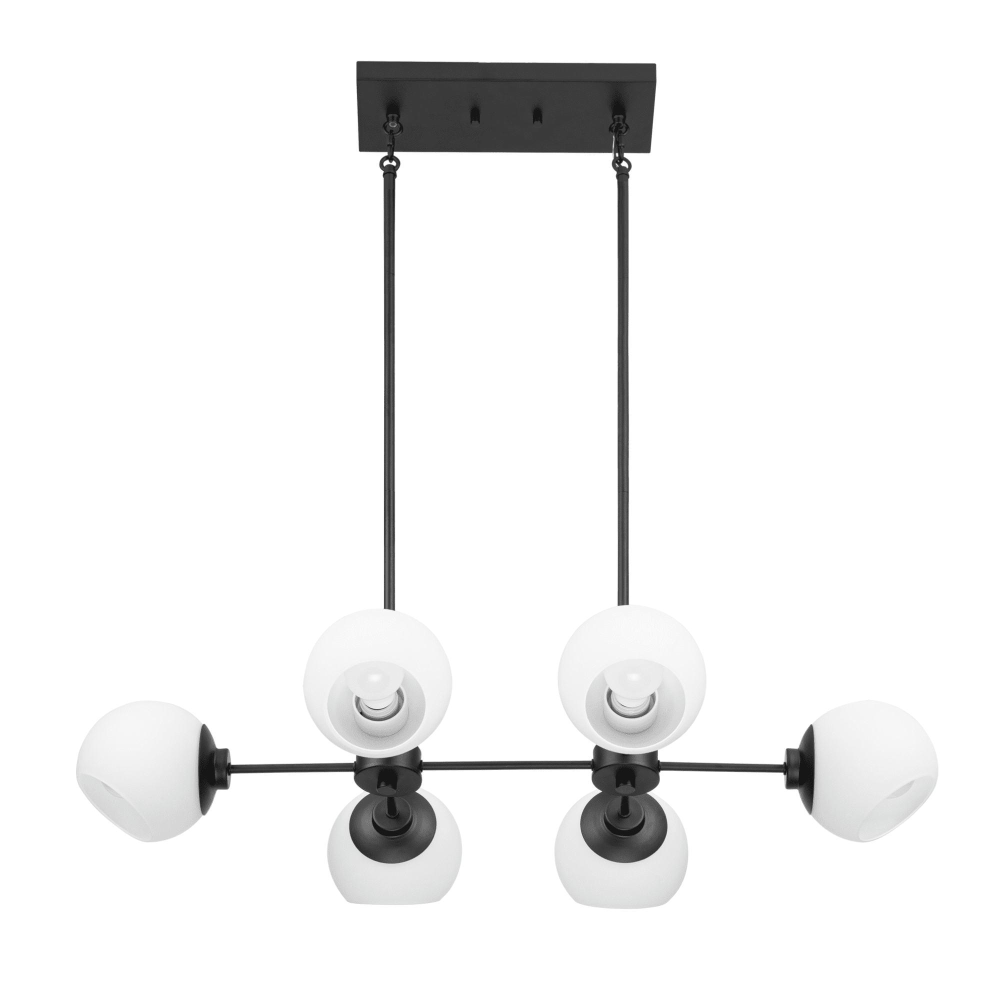 Prominence Home Stoll Matte Black 6-Light Chandelier with Adjustable ...