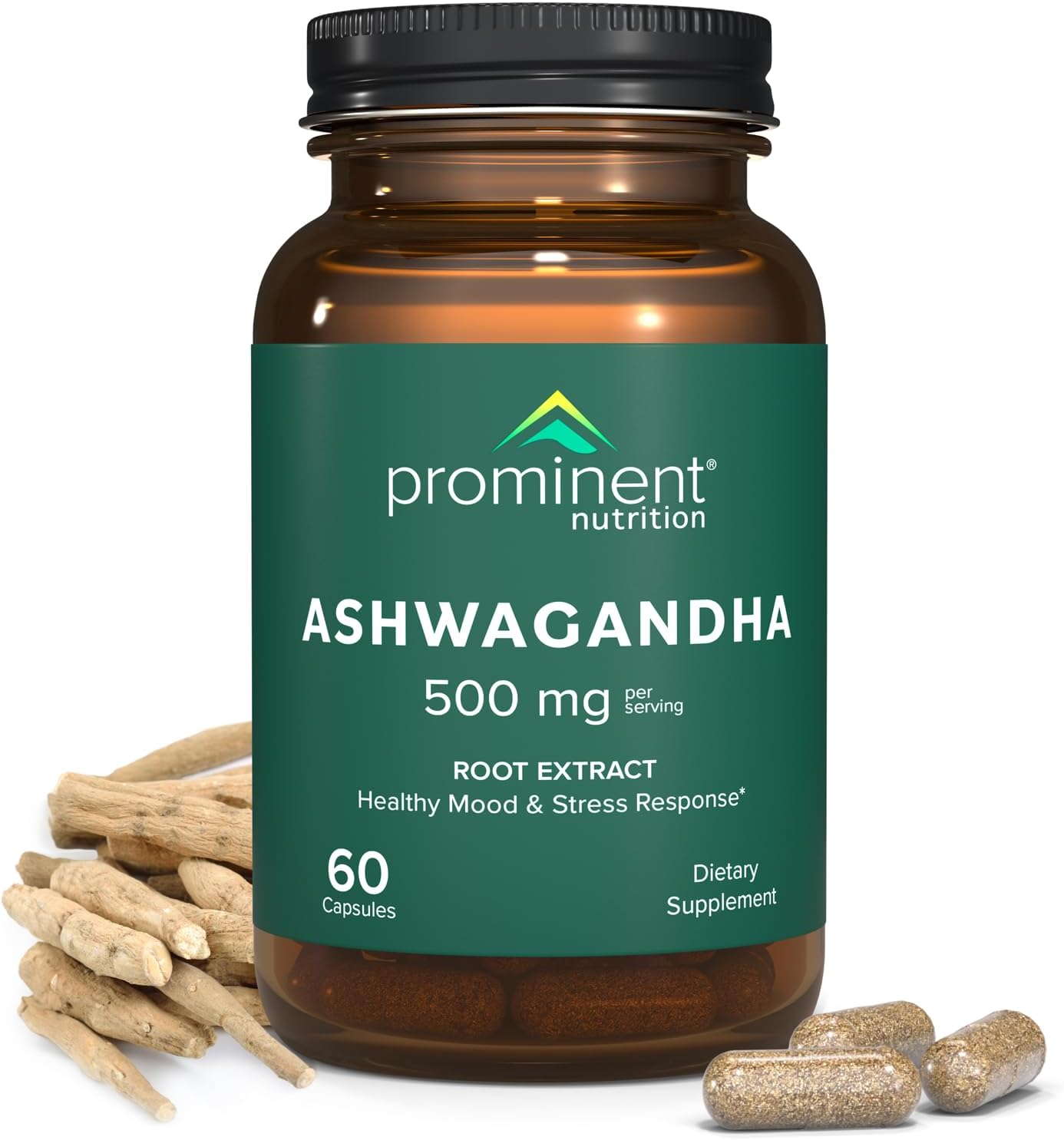 Prominent Nutrition Ashwagandha Capsules Stress Relief Supplement ...