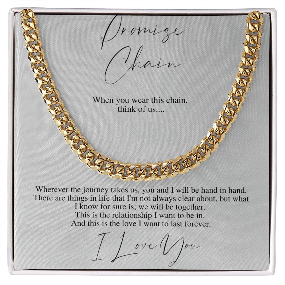 Promise Cuban Chain Necklace,Romantic Gift for Boyfriend,Appreciation ...