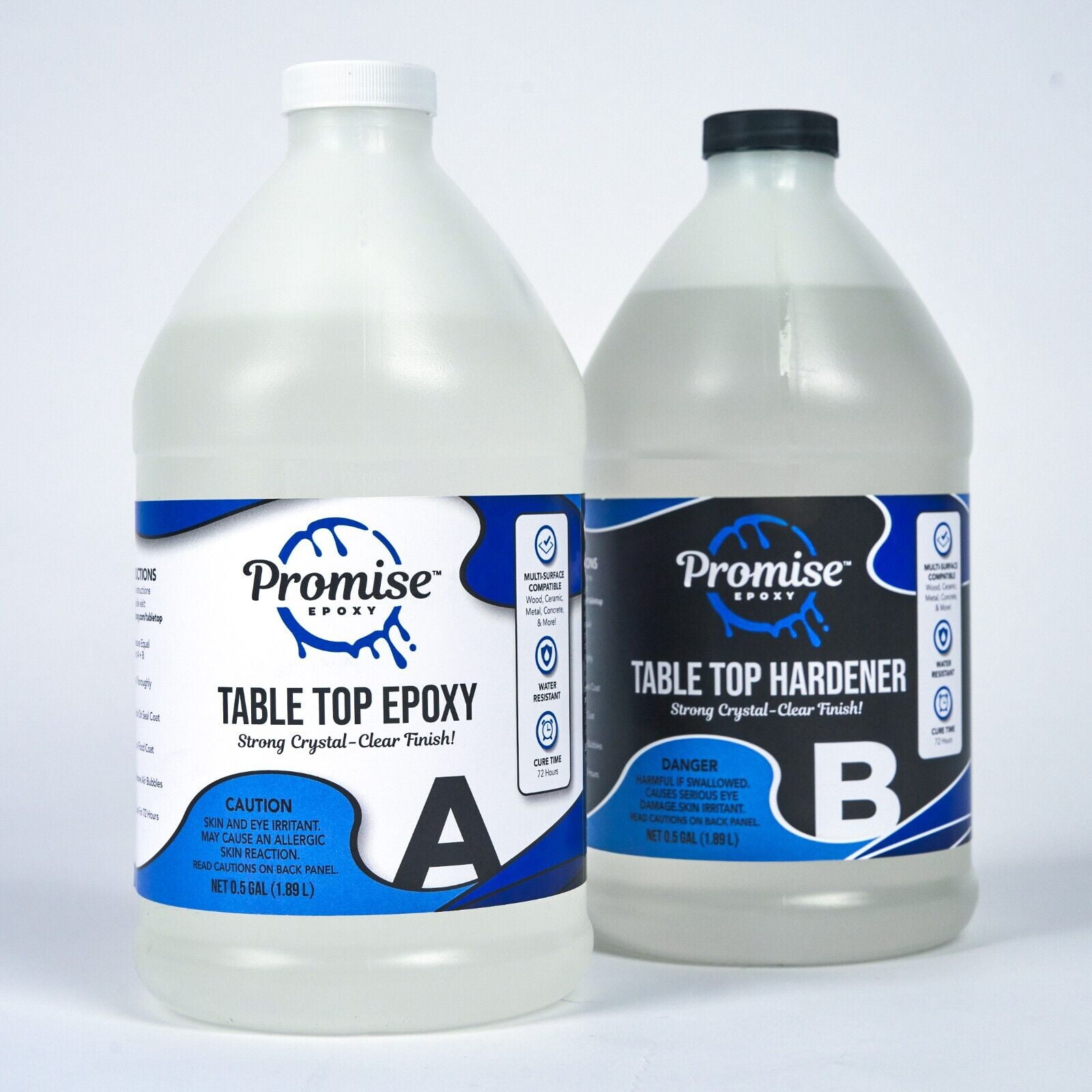 Promise Epoxy - 1 Gallon Kit of Crystal Clear Table Top Epoxy Resin ...