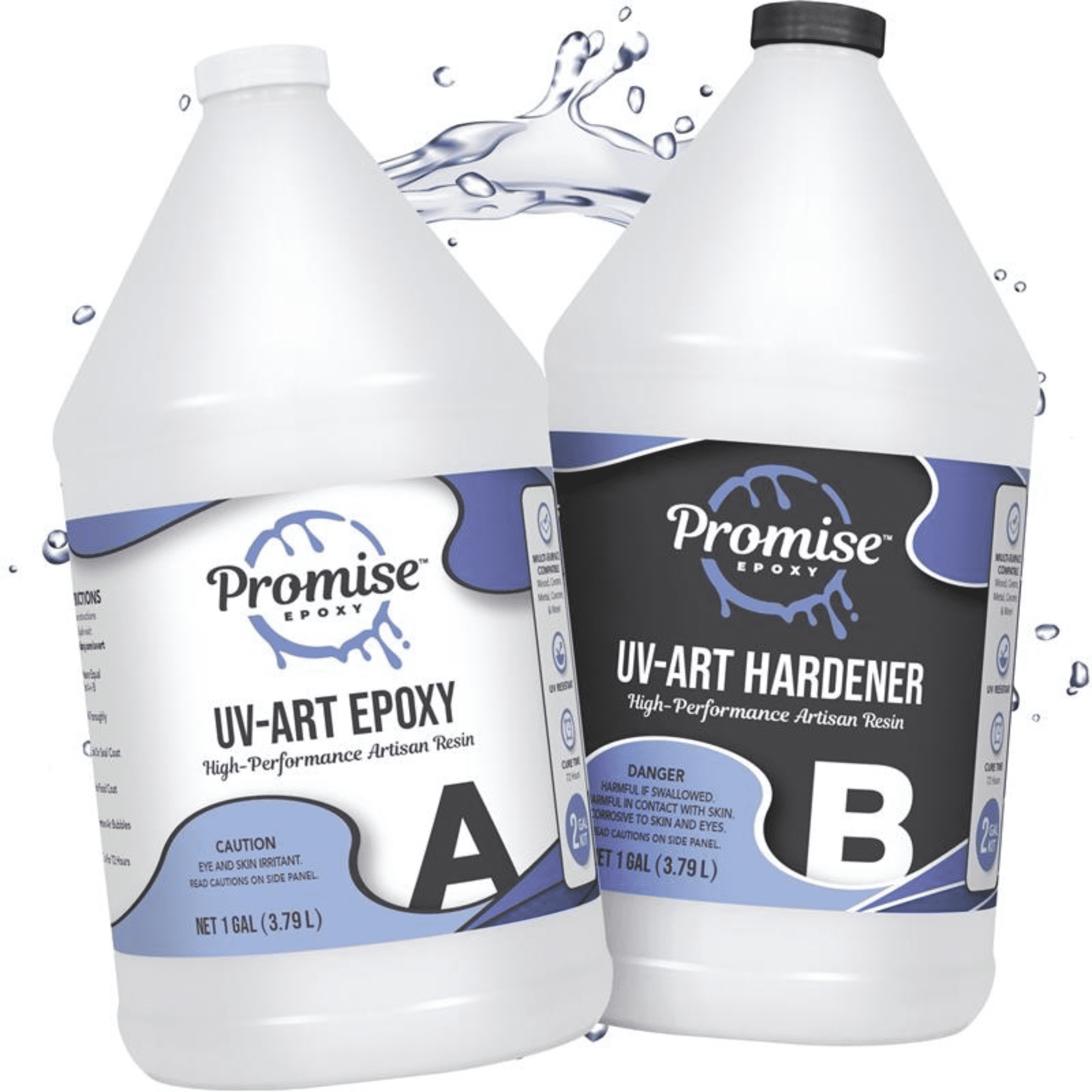 Promise Epoxy UV Art Resin 2 Gallon Kit- Crystal Clear Coating Table ...