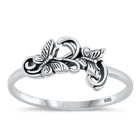 Purity Script Word Promise Ring .925 Sterling Silver Trust Band Jewelry ...