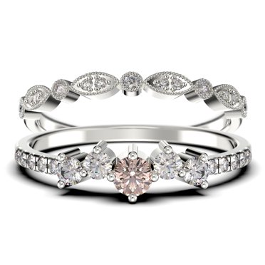 Vine Leaf Ring, Boho & hippie 1.50 Carat Round Cut Diamond Moissanite Engagement Ring, Wedding ...