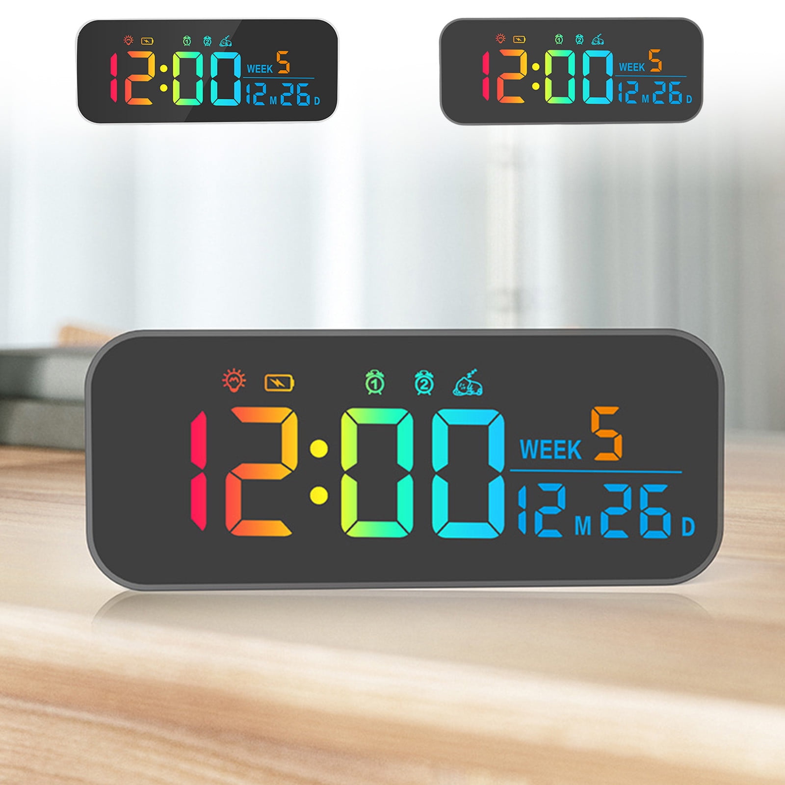 Promo, LED Digital Countdown Clock, Stereo Display, for Home/Office, 12 ...