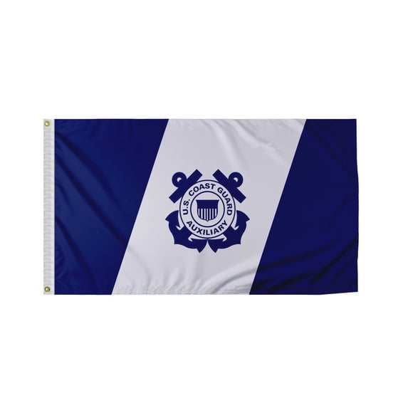 Promo Patriot U.S. Coast Guard Auxiliary Ensign 12x18 – Official Flag ...