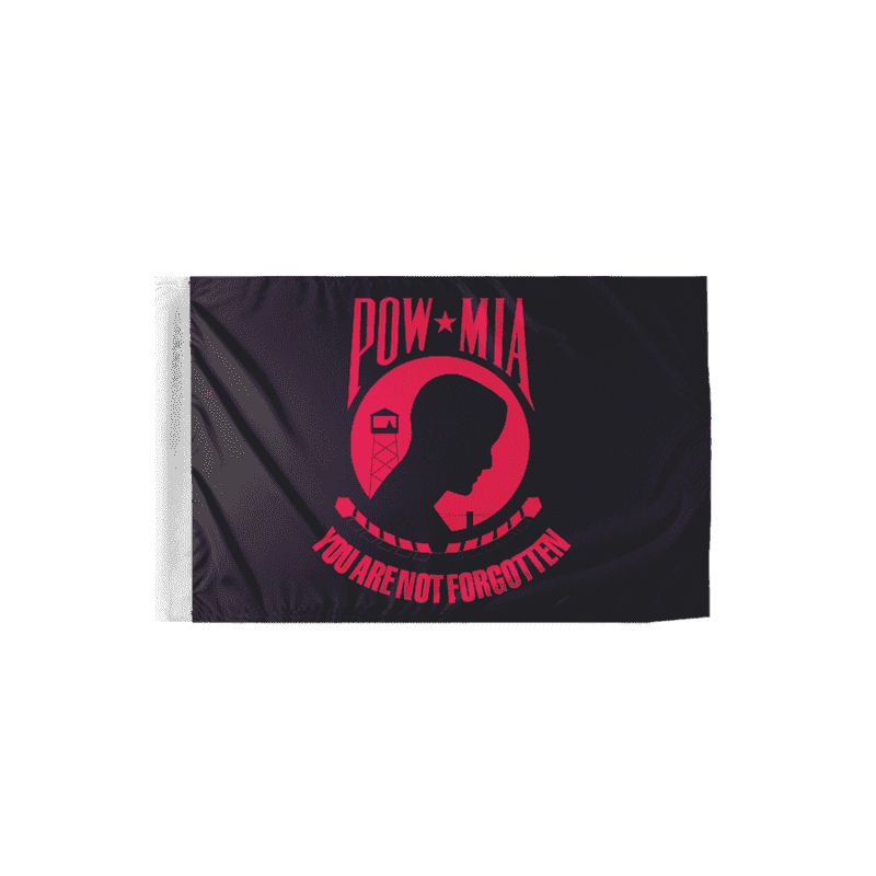 Promo Patriot's 6x9 inch POW MIA Red Military Motorcycle Flags - Double ...