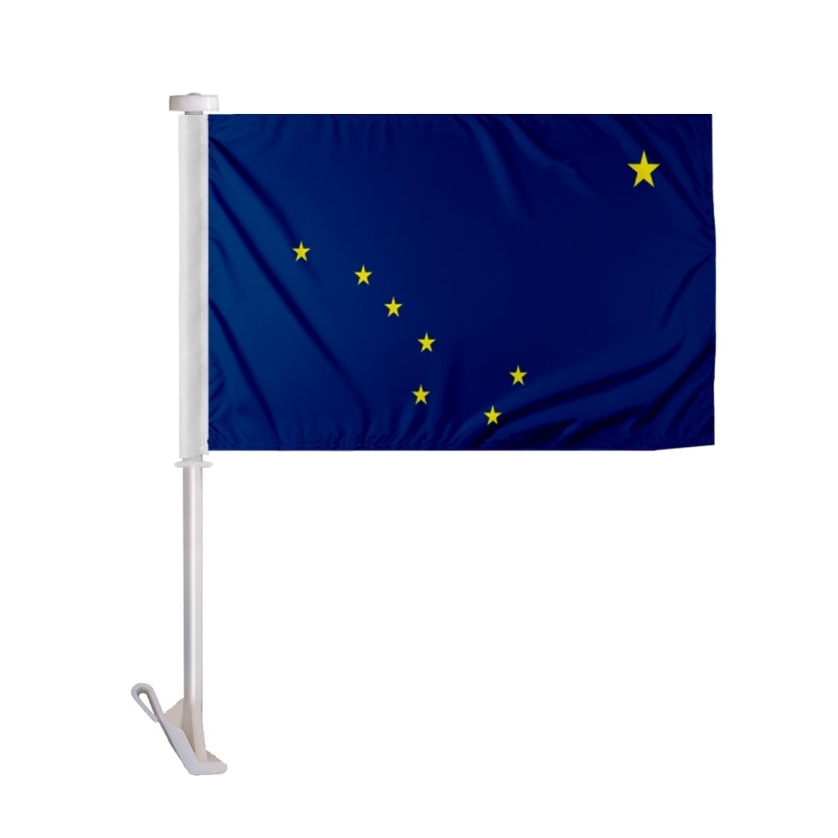 Promo Patriot's Alaska State Car Flag 10.5x15 Inch - with 19" Plastic ...