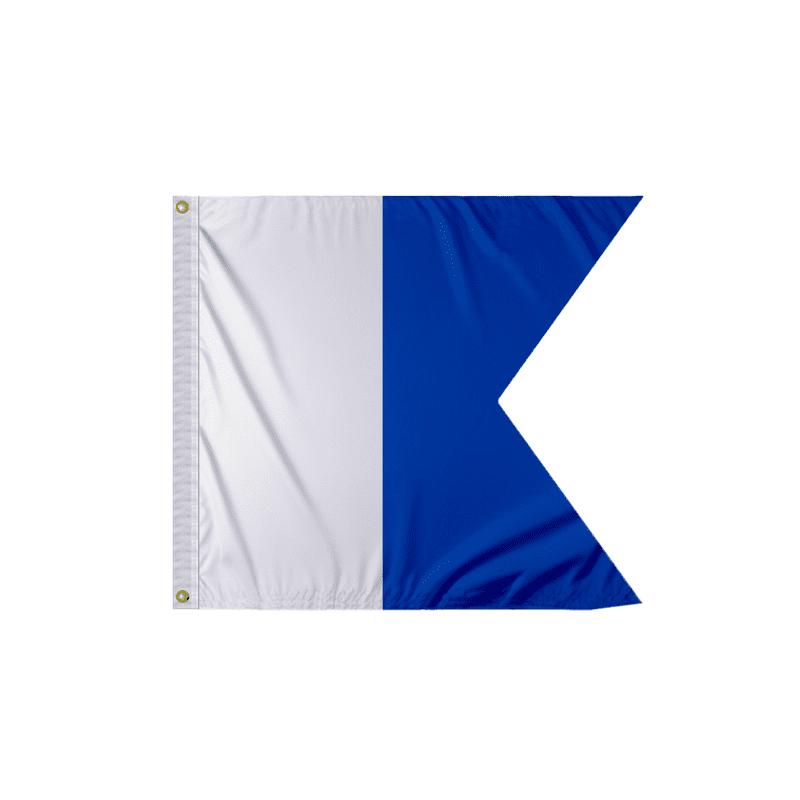 Promo Patriot's Alpha Code A Marine Signal Flag - 2x2 ft, 200D Nylon ...
