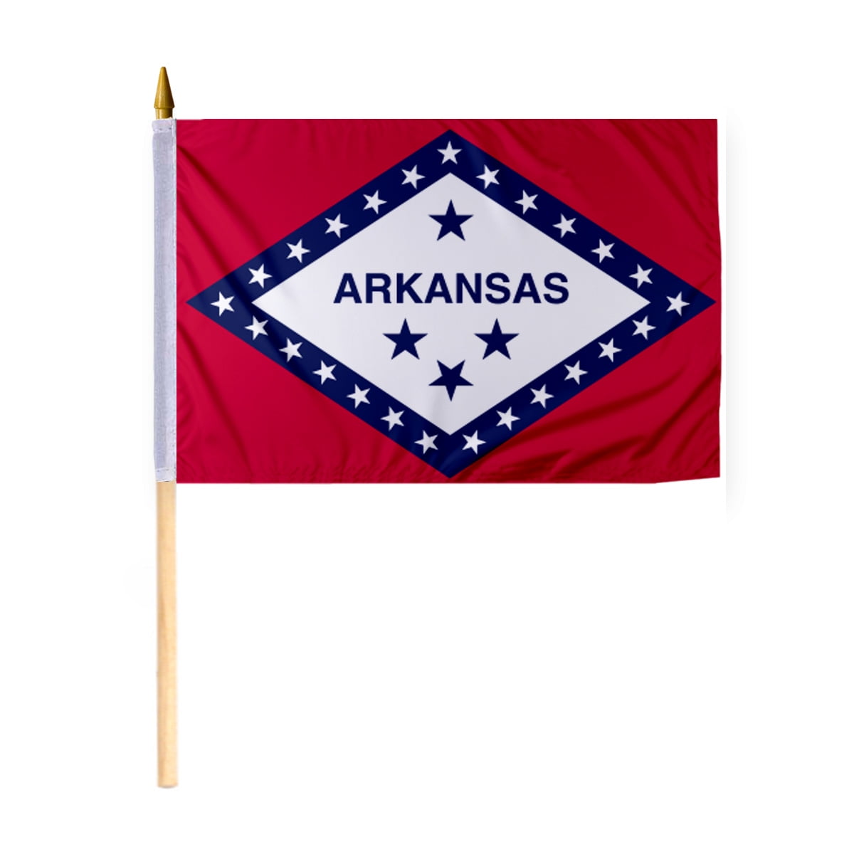 Promo Patriot's Arkansas State Stick Flag 12x18 Inch - with 24 inch ...