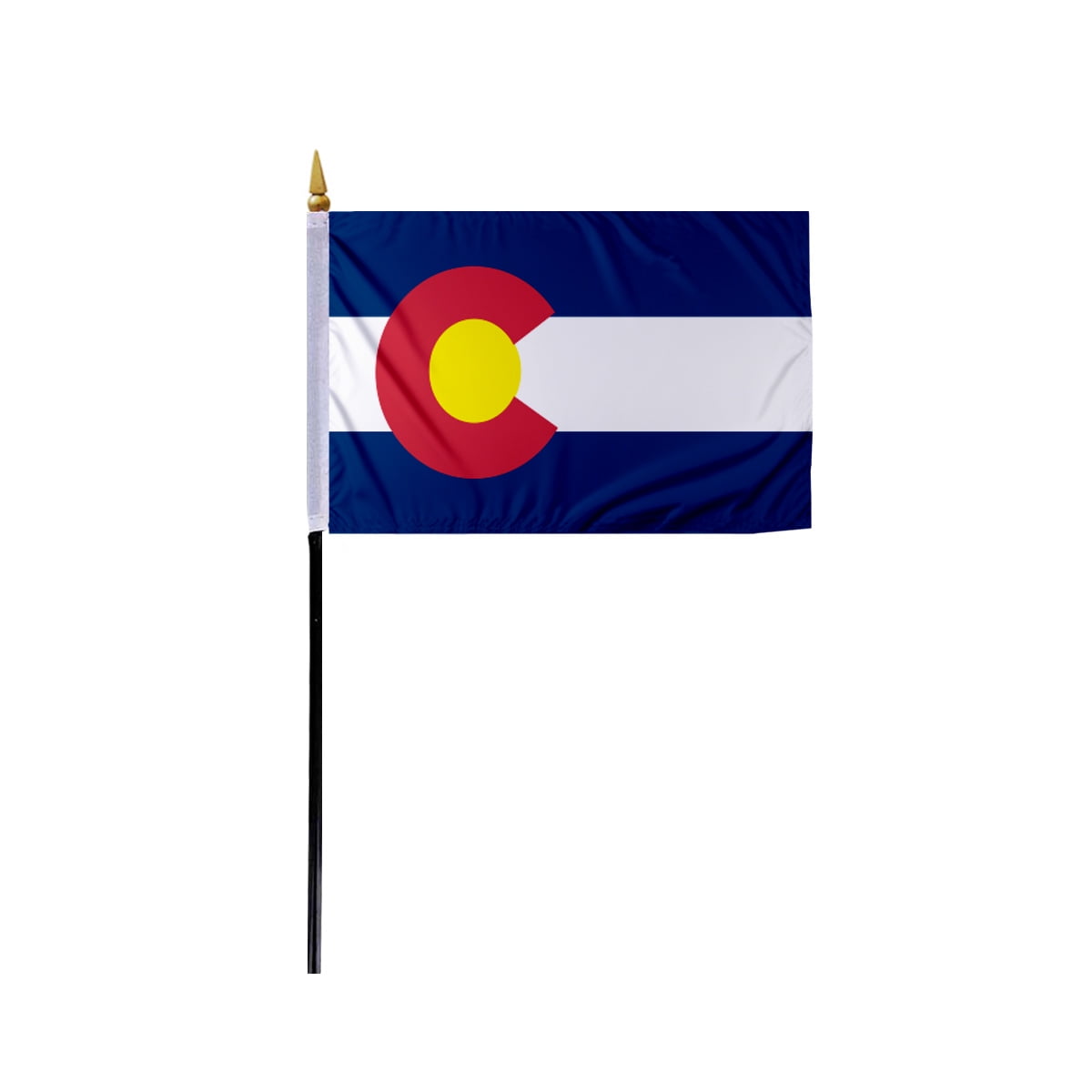 Promo Patriot's Colorado State Stick Flag 4x6 inch-with 11 inch Plastic ...