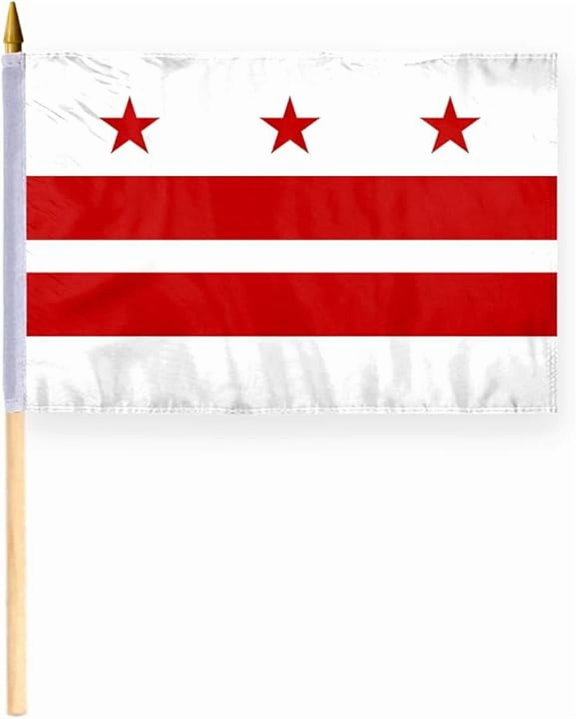 Promopatriot District Of Columbia DC Stick Flag 12 x 18 inch Polyester ...