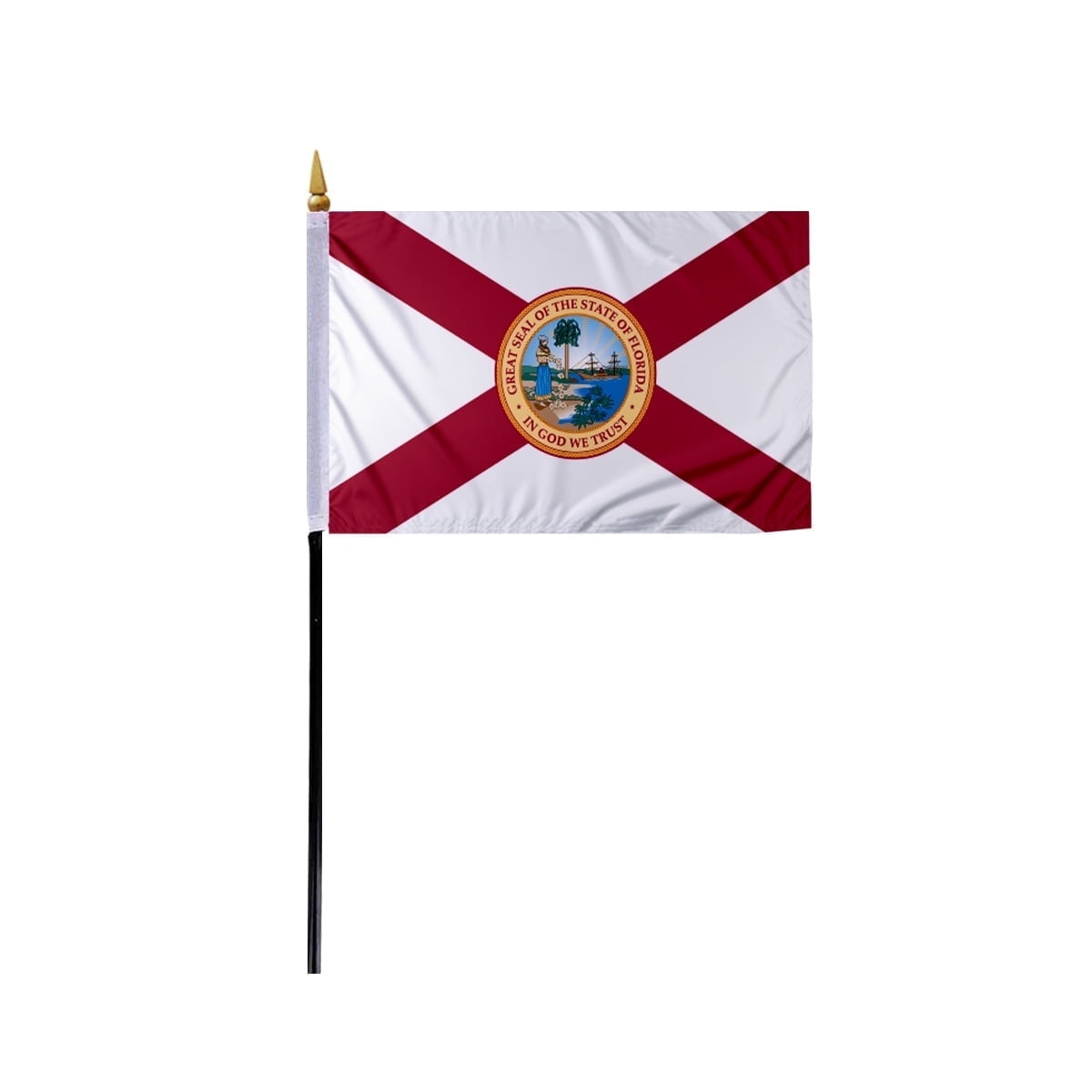 Promo Patriot's Florida State Stick Flag 4x6 inch - with 11 inch ...