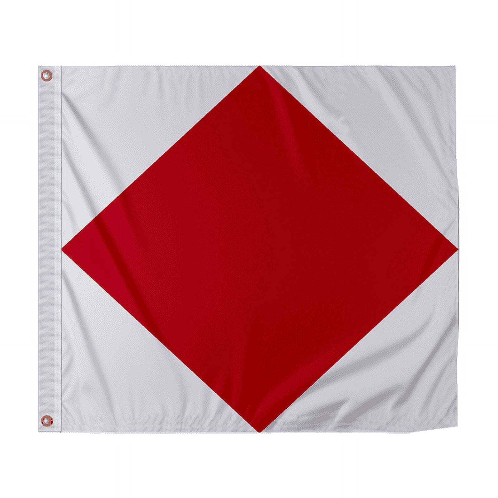 Promo Patriot's Foxtrot Code F Marine Signal Flag - 3x3 ft, 200D Nylon, Canvas Header, Brass ...