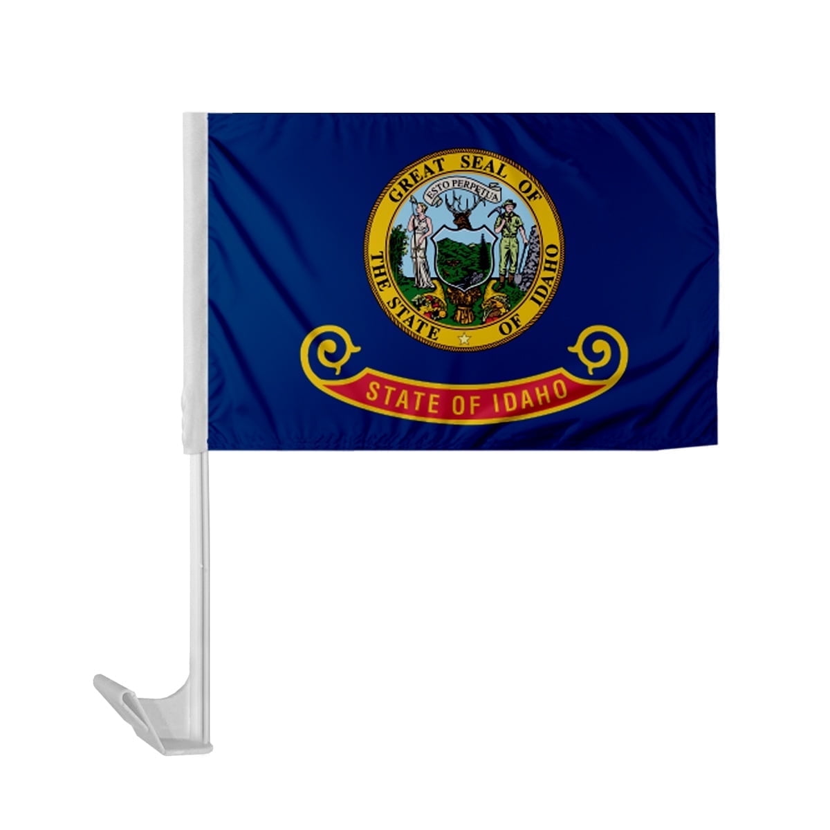 Promo Patriot's Idaho State Car Flag 12x16 Inch - with 17" Plastic Flex ...