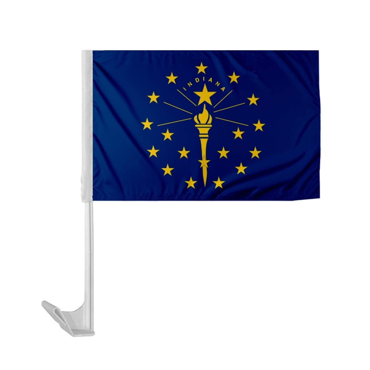 Promo Patriot's Indiana State Car Flag 12x16 Inch - with 17" Plastic ...