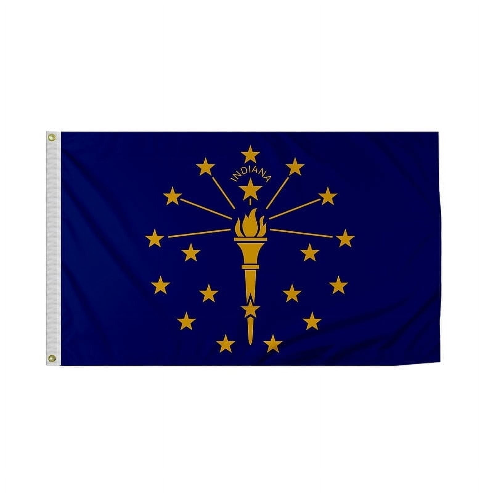 Promo Patriot's Indiana State Flag 2x3 ft - Single Ply Reverse Print on ...