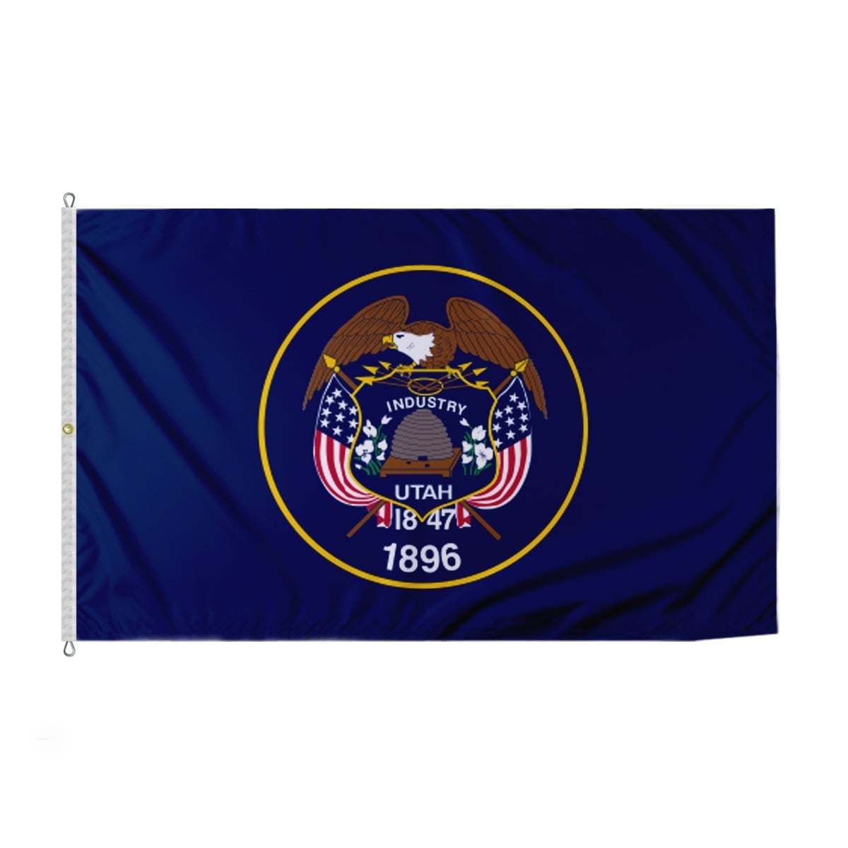 Promo Patriot's Large Utah State Flag 8x12 ft - Single Ply Reverse ...