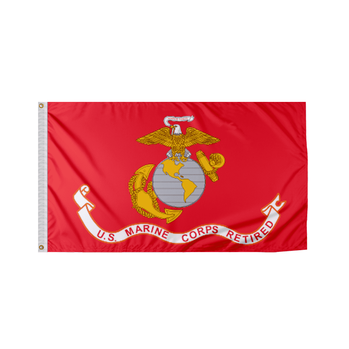 Promo Patriot's Marine Corps USMC Retired Flag 5x8 Ft - Printed 200 ...
