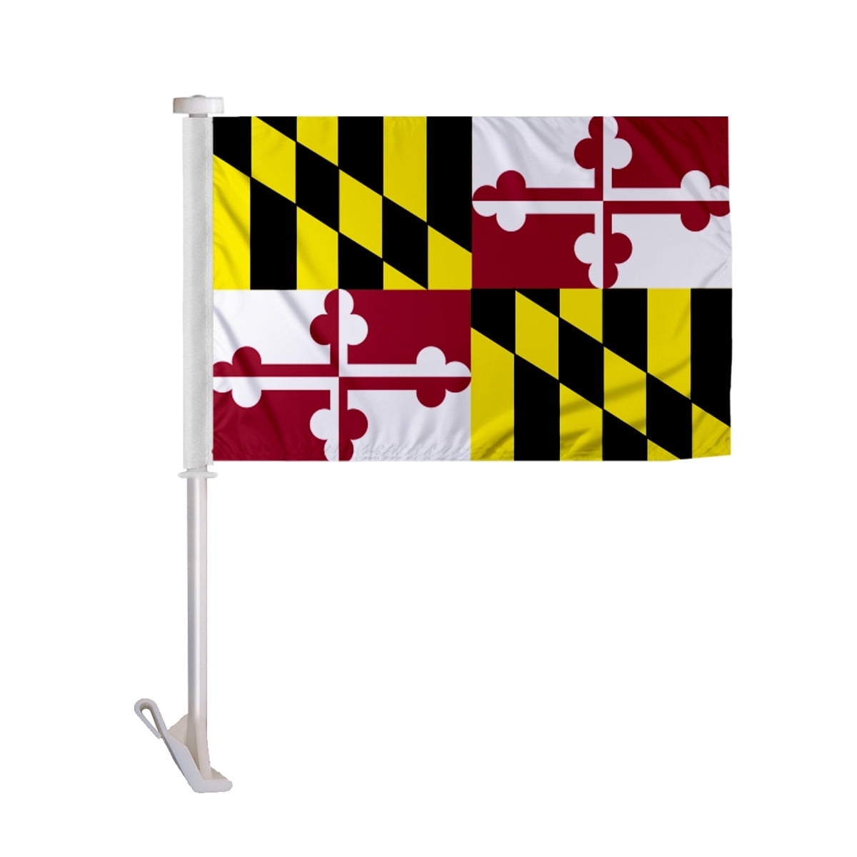 Promo Patriot's Maryland State Car Flag 10.5x15 Inch - with 19" Plastic ...