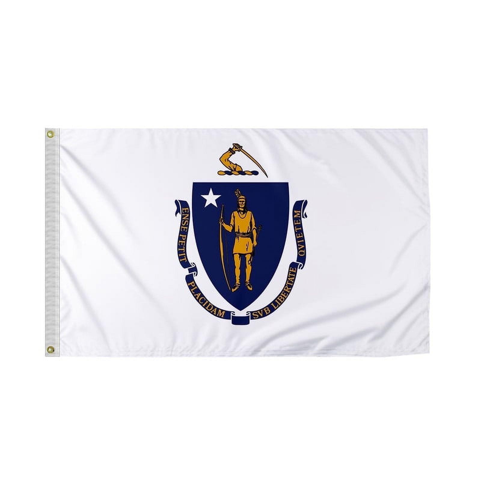 Promo Patriot's Massachusetts State Stick Flag 12x18 Inch - with 24 ...